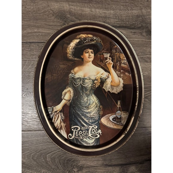 Pepsi | Dining | Vintage 7s Pepsi Cola Serving Tray Victorian Lady ...